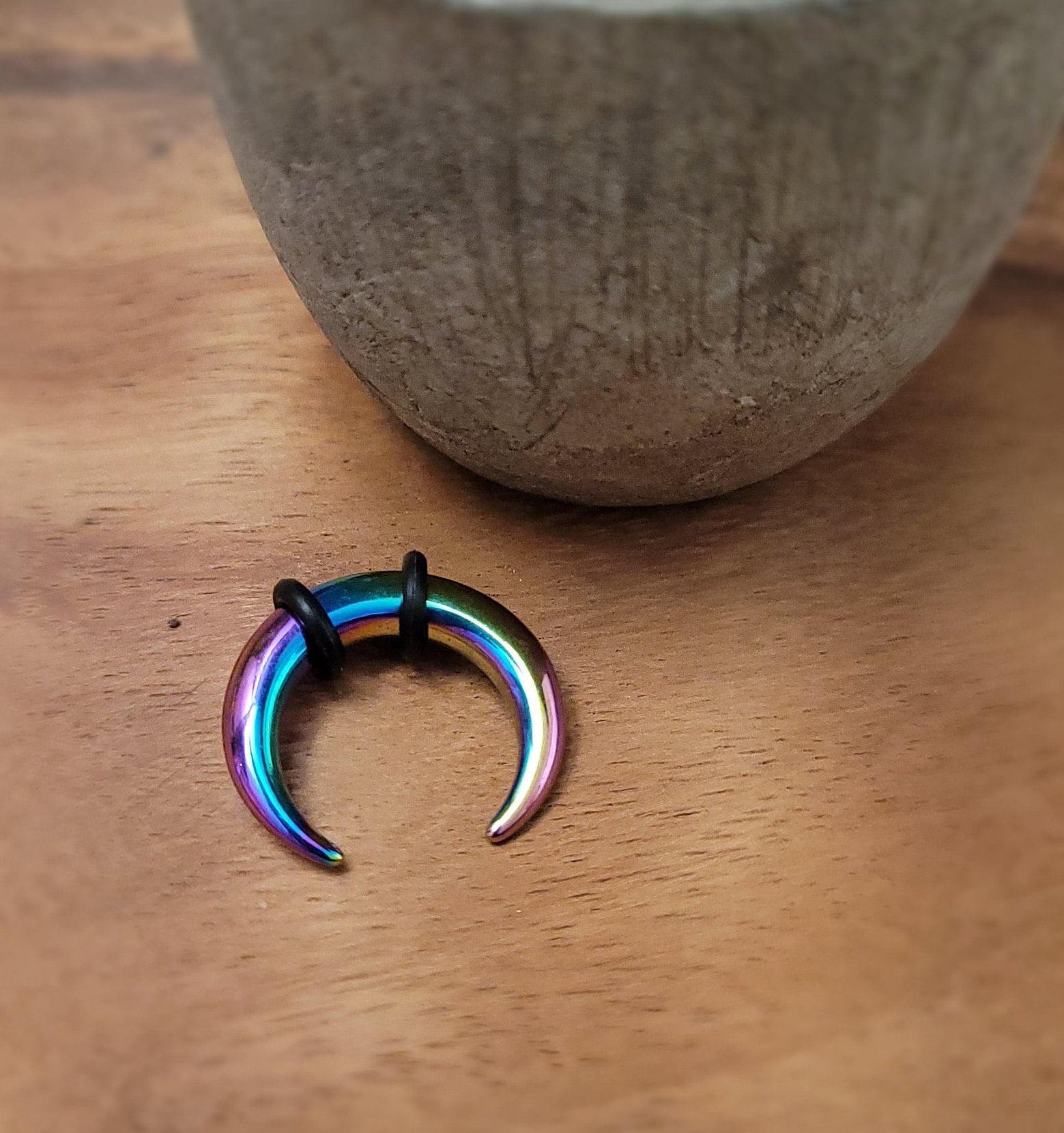 SINGLE Gold Black Rainbow Steel Septum Pincher Ring Stretching - Etsy