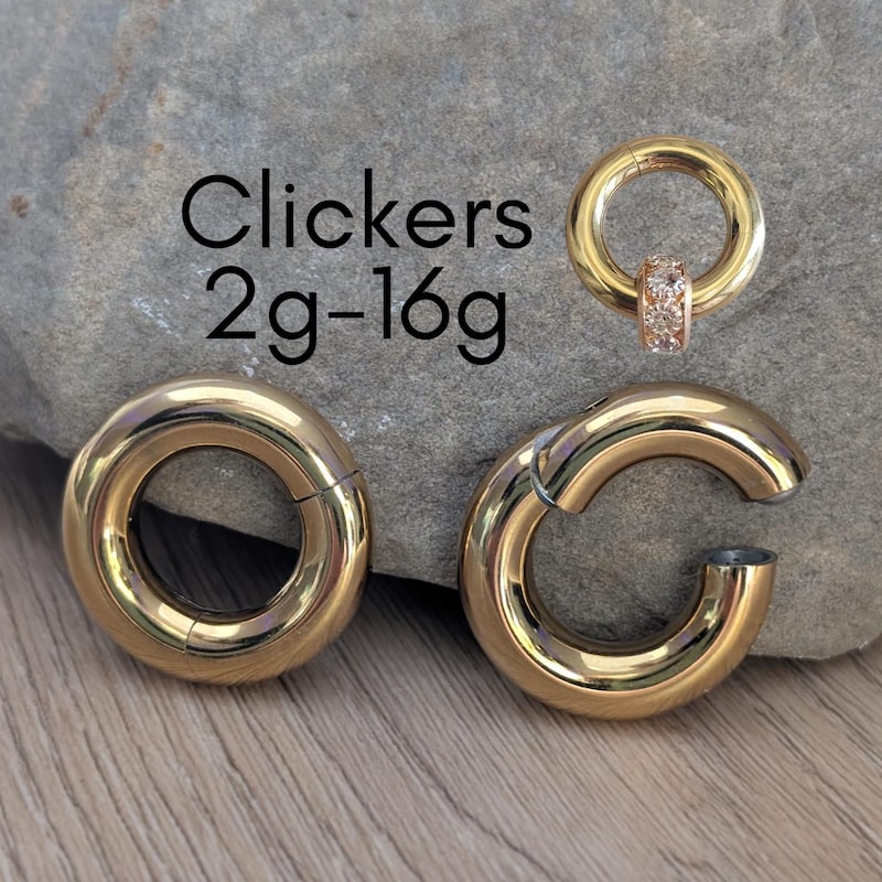 Goth Gauge Hoops - Etsy