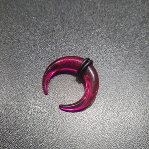 0g Pink Purple Acrylic Septum Stretching Pincher Ring 8mm Ear Plugs ...