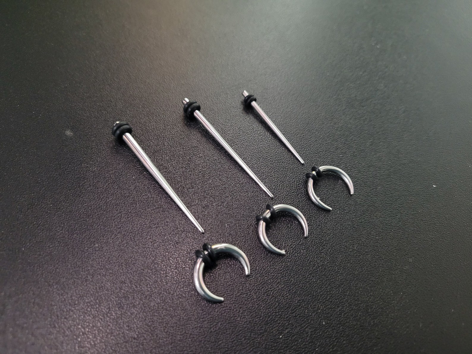Steel Septum Stretching Kit Choose 3 Sizes Pincher Taper Horseshoe Nose ...