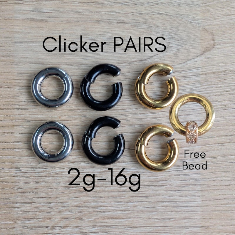 Black Clicker Septum 8g - Etsy