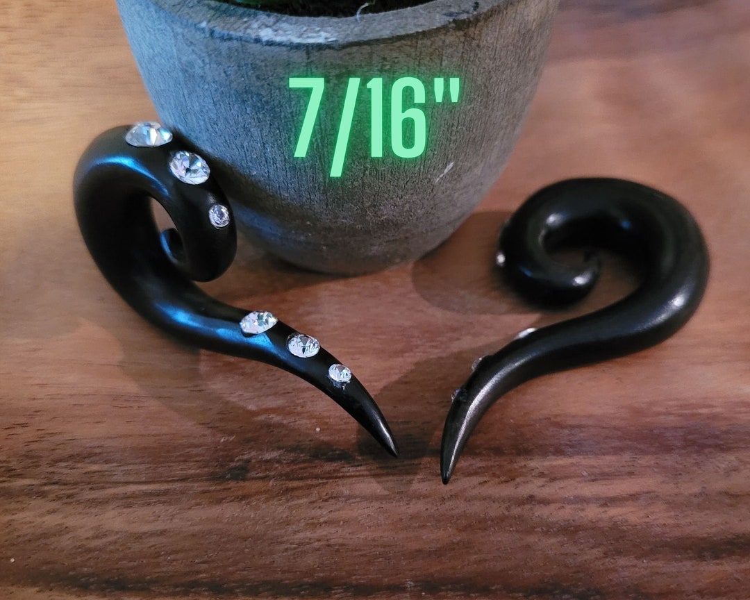 7/16" Wood Ear Spirals Tapers Plugs Gauges 11mm Gauge Earrings Organic ...