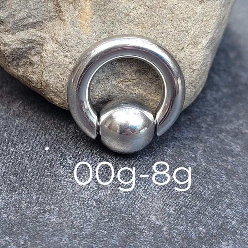 Silver 316L Surgical Steel Spring Loaded Captive Bead Ring Septum Ear ...