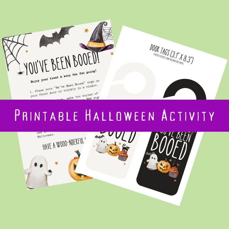 You've Been Booed Halloween Activity, Family Halloween Activity ...