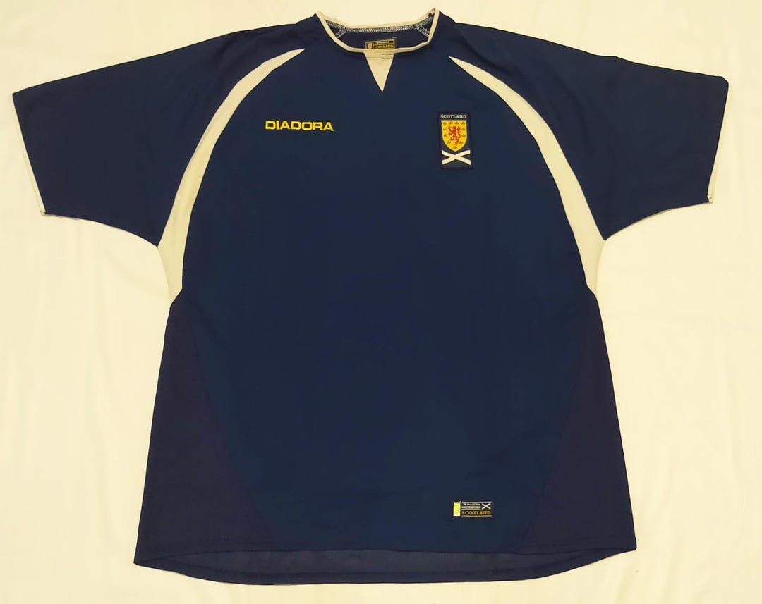 Vintage Y2K Scotland Football Shirt Jersey Home Original Diadora Top Mens Large Polyester - Etsy