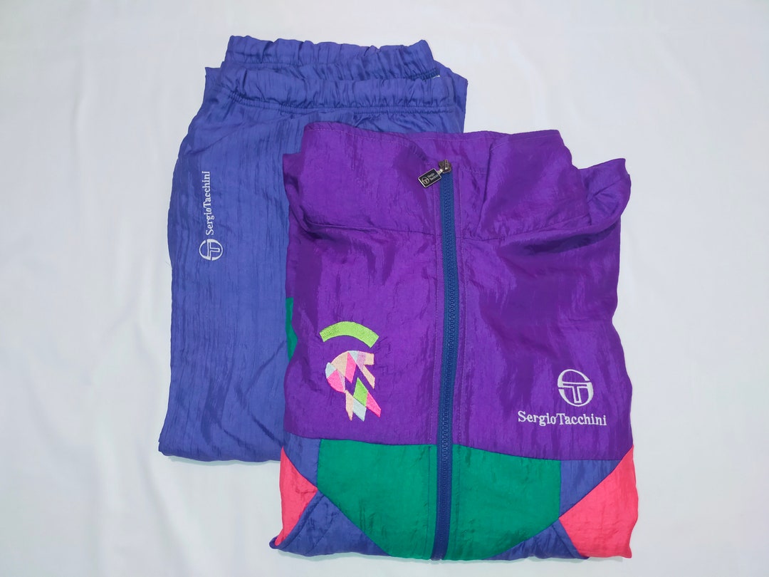 Vintage 90's Sergio Tacchini Tracksuit XXL 54 Made in Italy Tennis ...