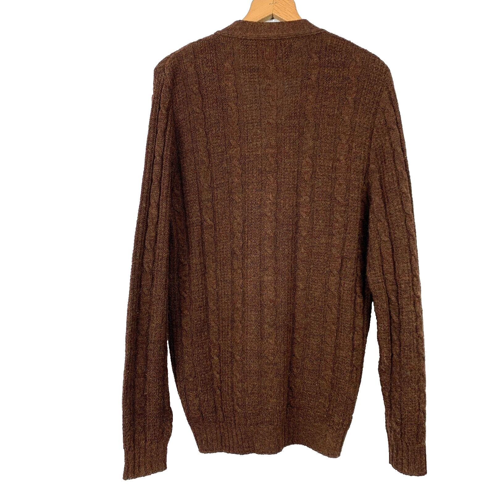Vintage 60s Jersild Wintuk Brown Cable Knit V-neck Cardigan Kurt Cobain ...