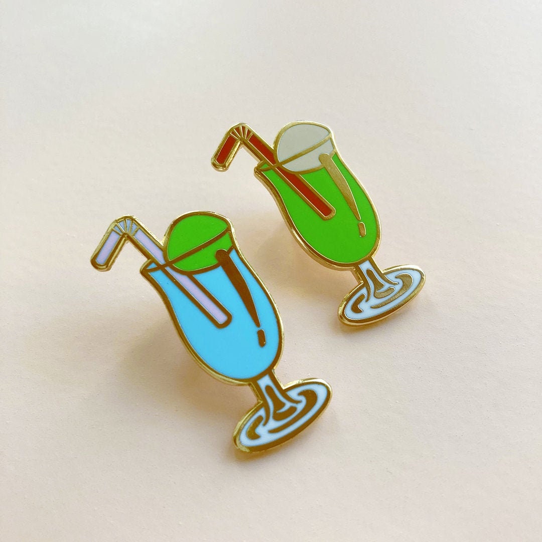 Japanese Soda Float Glass Enamel Lapel Pin - Etsy