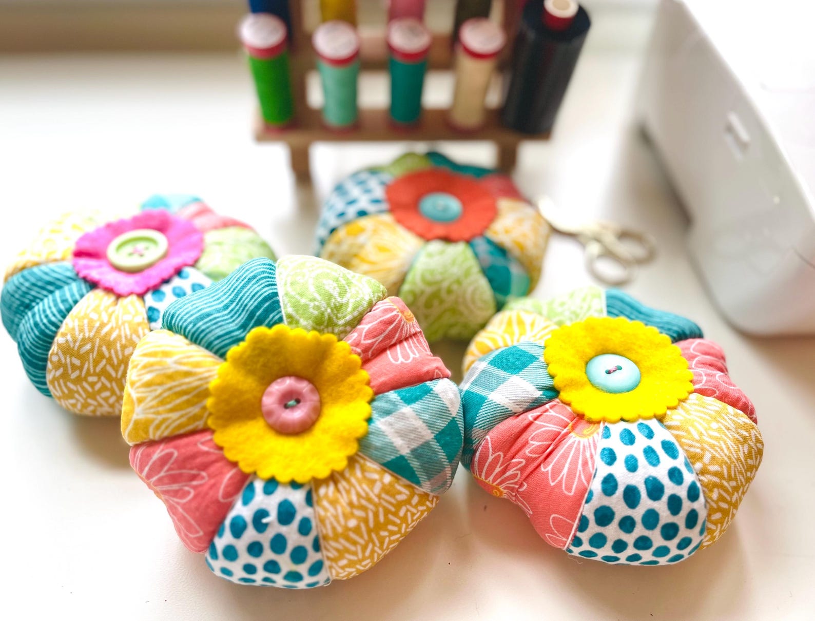 Patchwork Quilted Pincushion - Etsy