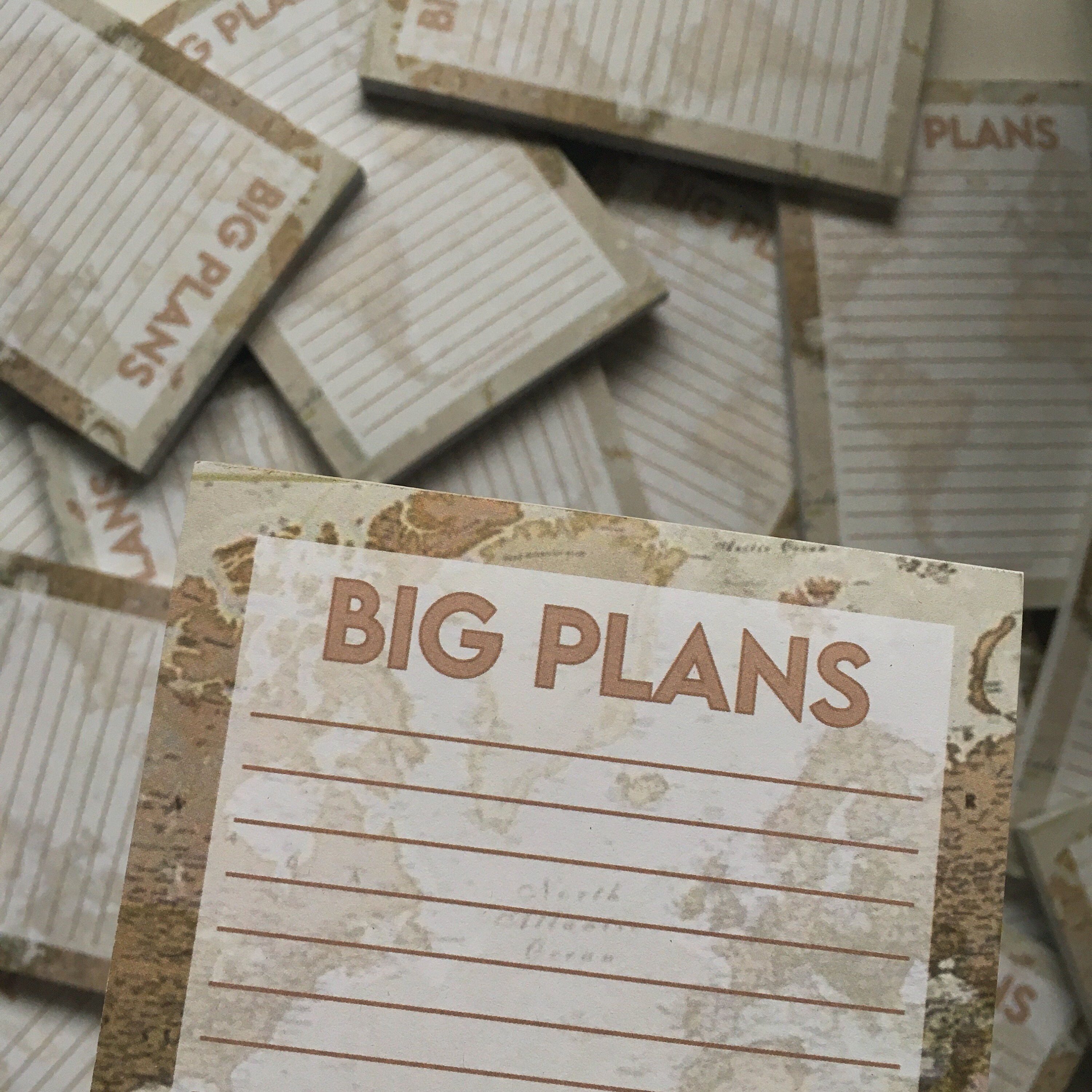 Big Plans Lined Notepad || World Map, Daily Planner, to Do List - Etsy