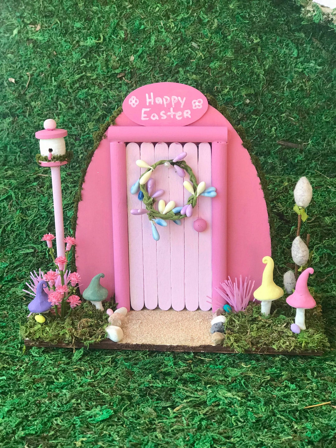 Handmade Easter Fairy Door: Miniature Garden Decor - Etsy