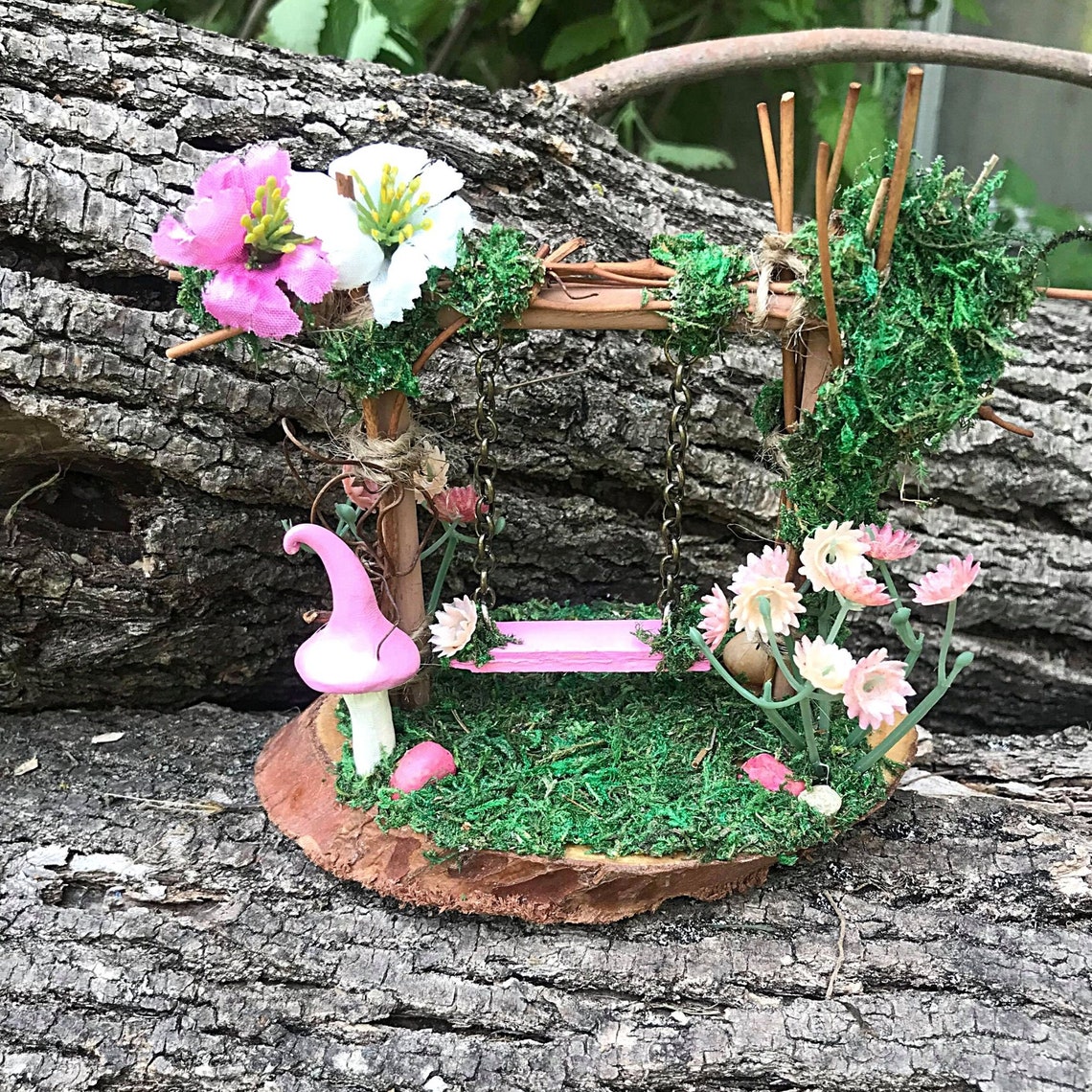 Miniature Swing Fairy Garden Swing Fairy Garden Fairy | Etsy