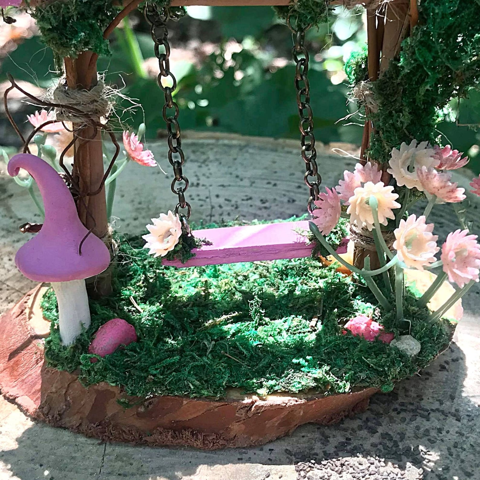 Miniature Swing Fairy Garden Swing Fairy Garden Fairy | Etsy