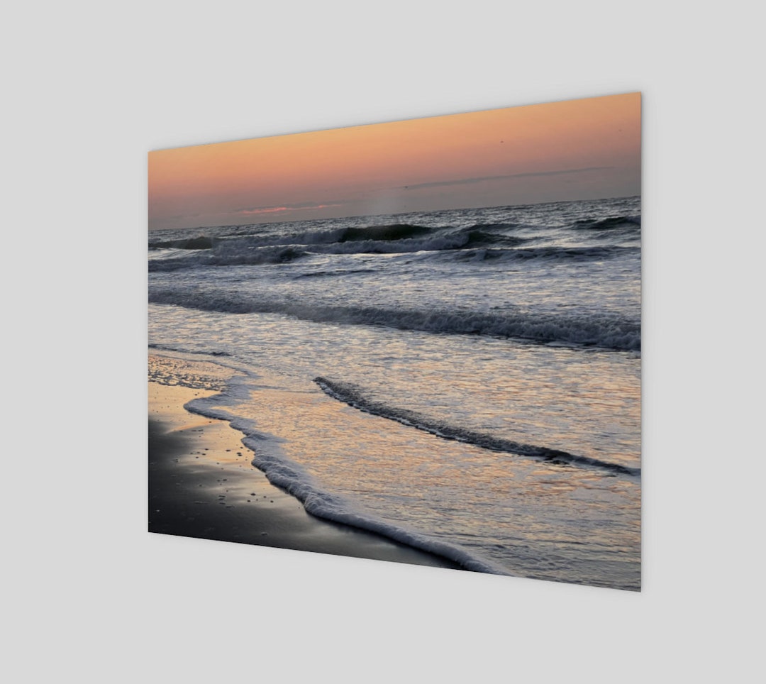 Poster Ocean Waves at Sunrise Beach Wall Art Beach Decor - Etsy