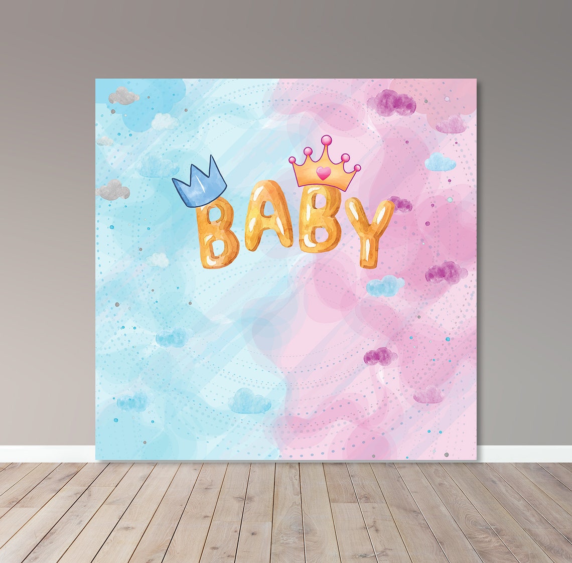 Gender Reveal Backdrop Digital File Event Pastel Colors - Etsy