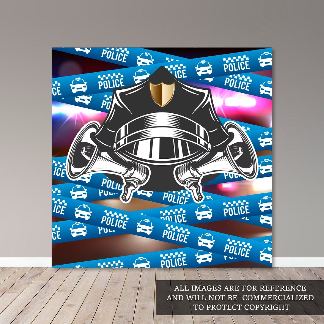 Police Backdrop - Teen Party - Kid Party - Party - Party Banner ...