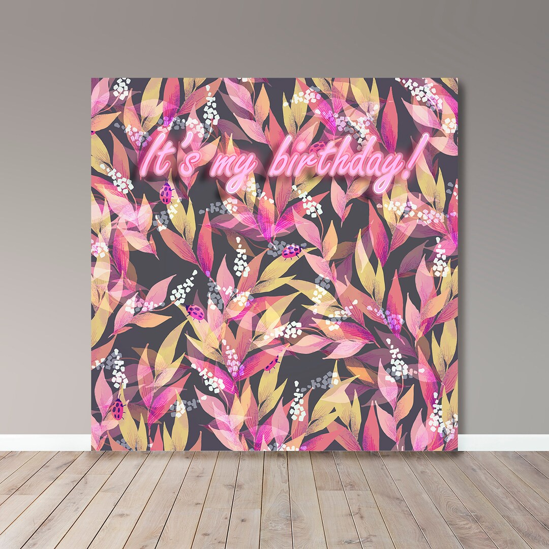 Flowers Backdrop - Digital File - Girl - Teen Party - Kid Party - Party ...