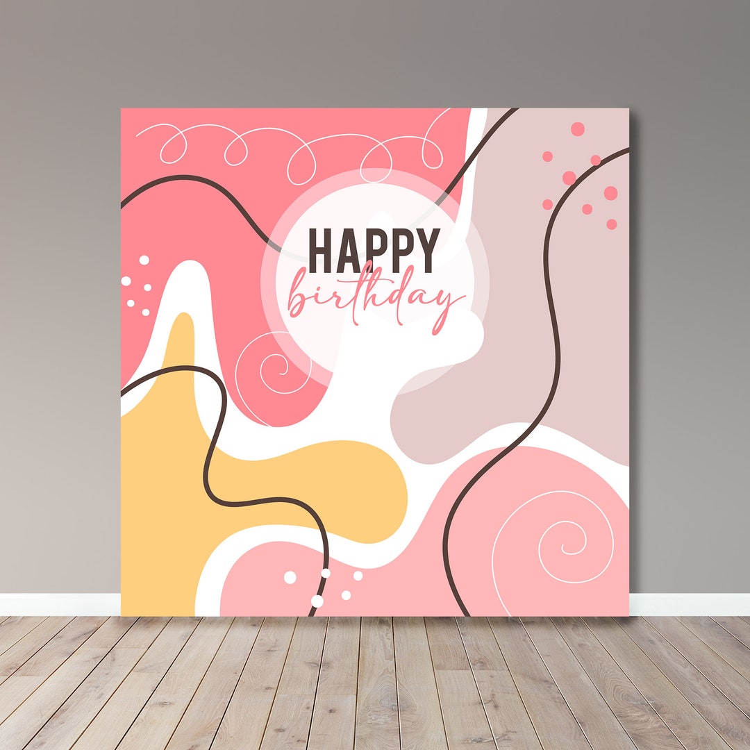 Minimalist Backdrop Digital File Adult Party Girl Party Party Banner ...