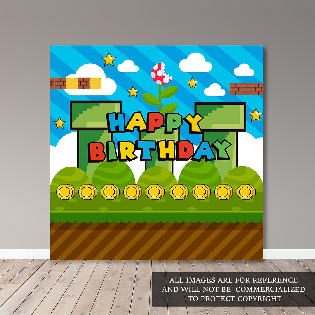 Game Backdrop Digital File Videogames Teen Party Kid Party Party Party ...