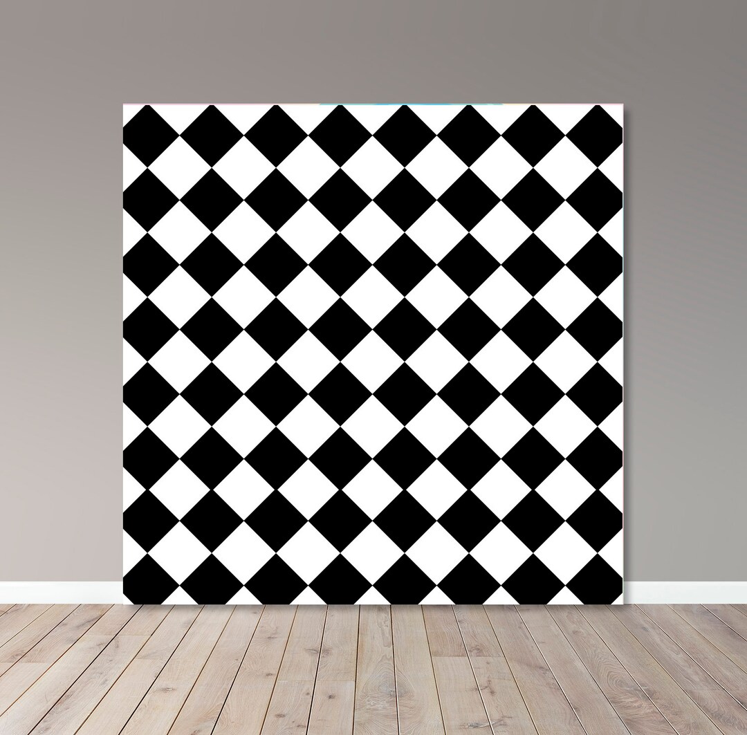 Black and White Checkered Backdrop - Party Banner (digital File) - Etsy