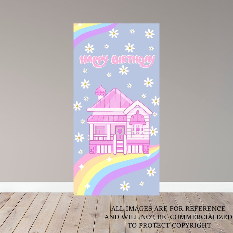 Bluey Pink Backdrop - Etsy