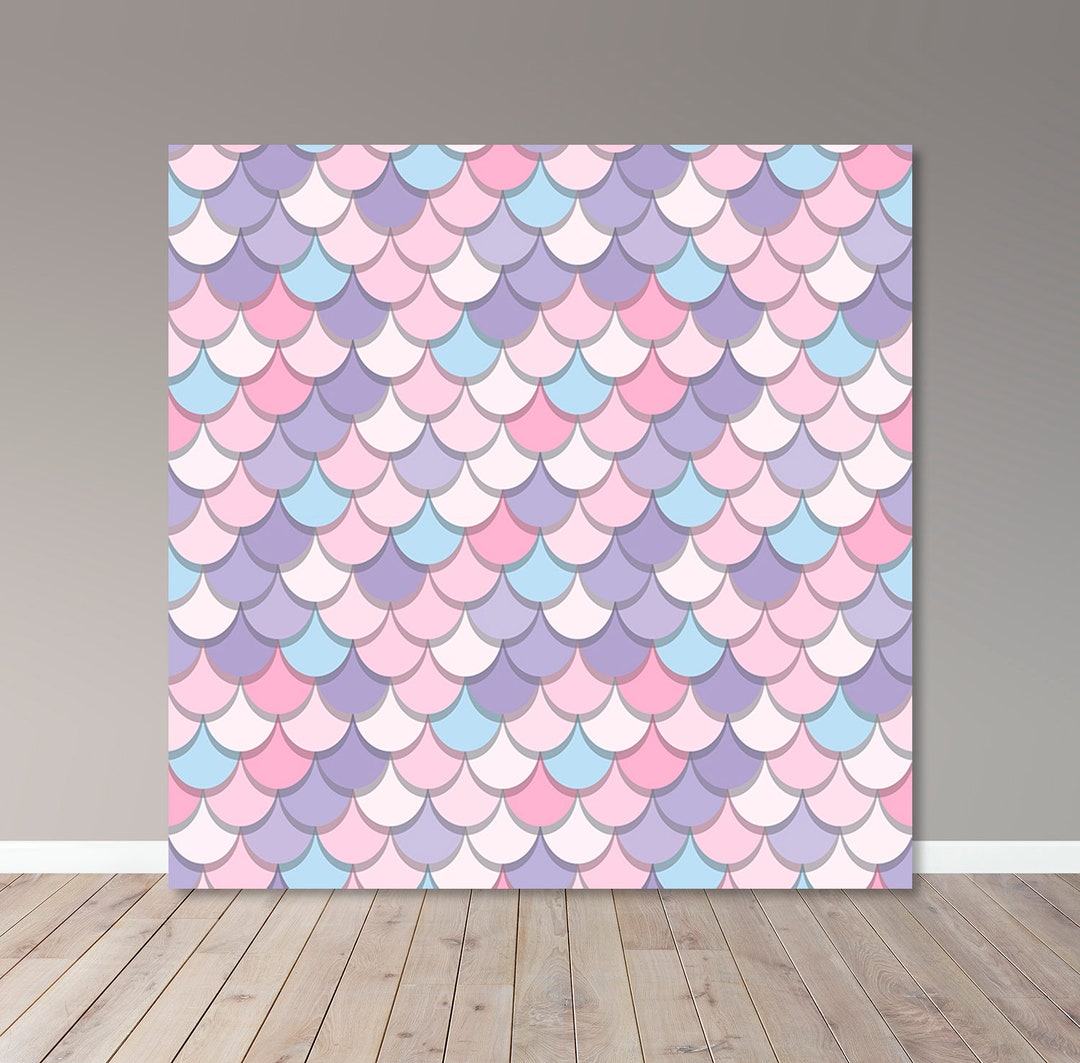 Mermaid Digital Backdrop - Digital File - Kid Party - Pastel Colors ...