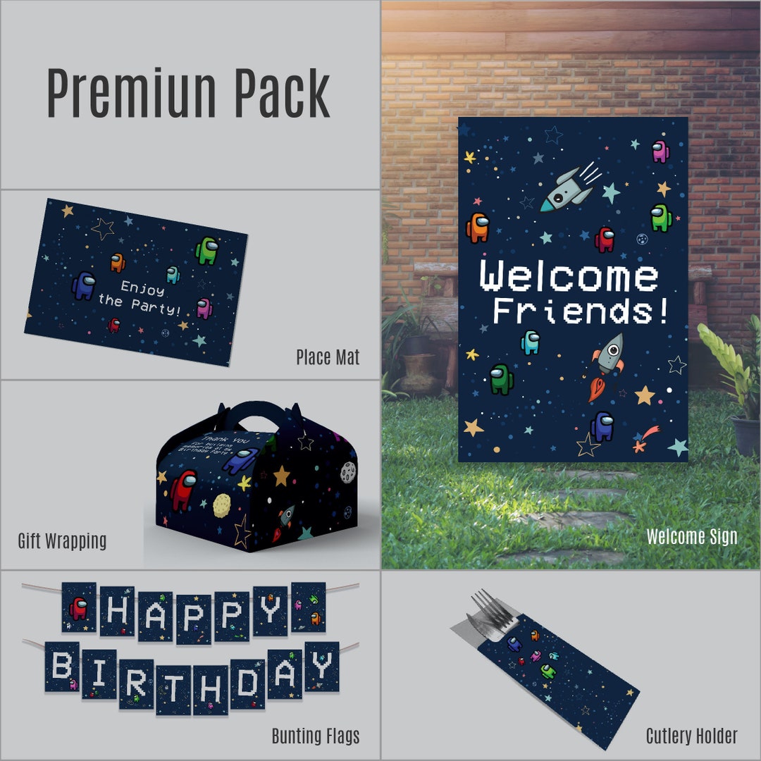 Among Us Birthday Party Pack – Welcome Sign, Placemats (digital) - Etsy