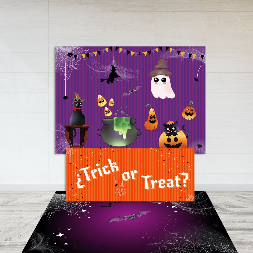 Halloween Party Backdrop – Kids Printable Banner (digital File) - Etsy