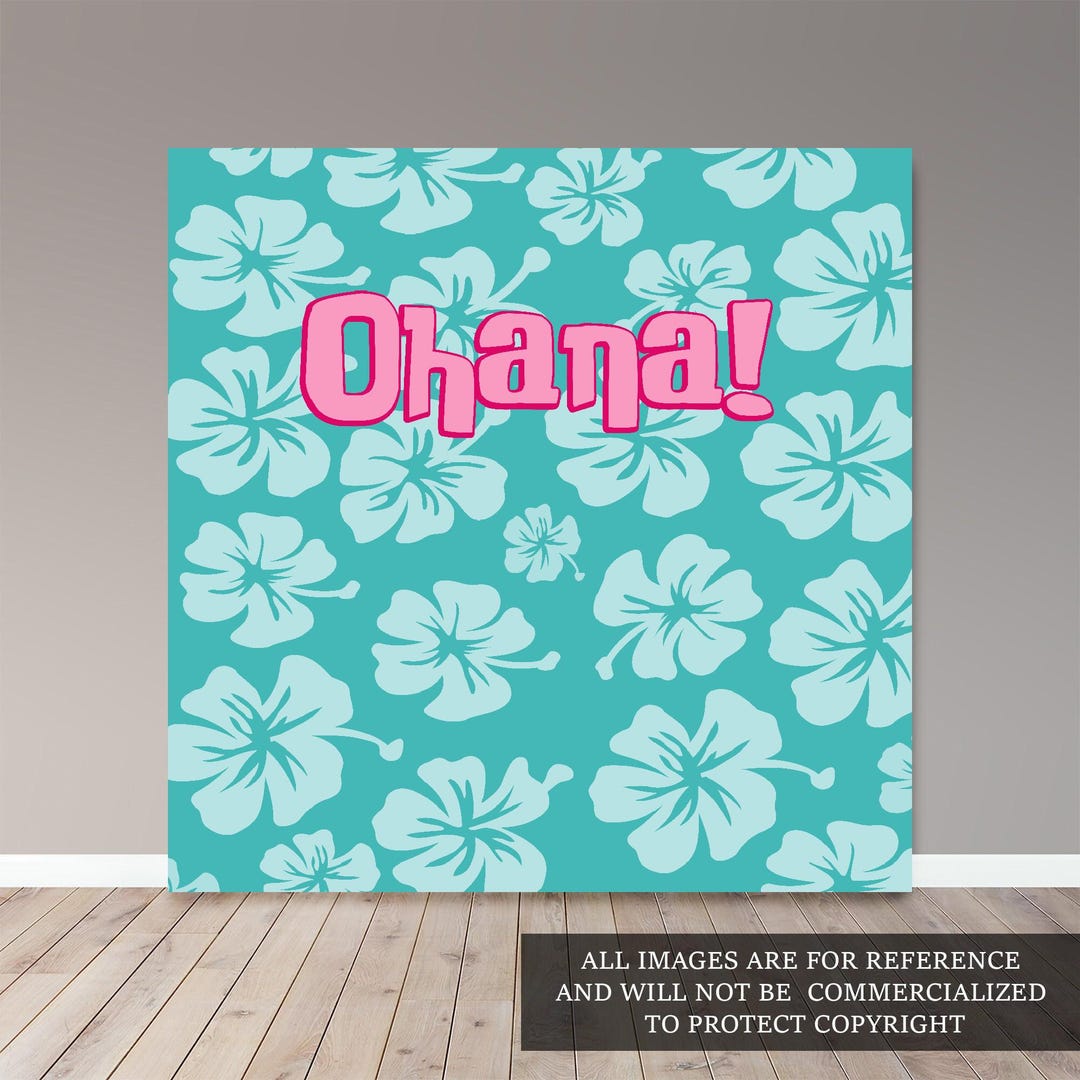 Hawaiian Ohana Party Backdrop – Floral Banner (digital File) - Etsy
