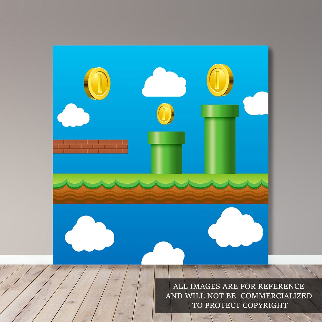 Video Game Party Backdrop – Pixelated Platform Design (digital File) - Etsy