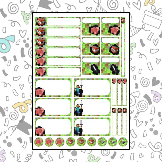 Video Game Stickers Digital File Back to School School - Etsy