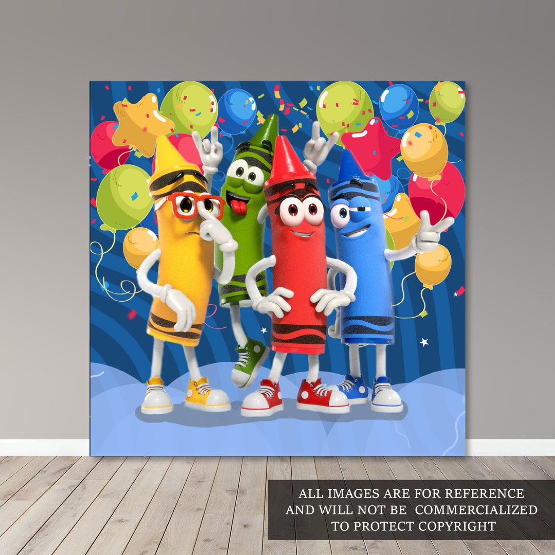 Crayons Party Backdrop - Kids, Teens Birthday Banner (digital File) - Etsy
