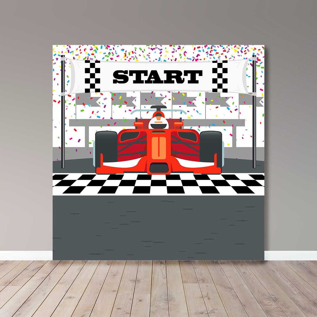 Racer Car Backdrop - Digital File - Teen Party - Kid Party - Party ...