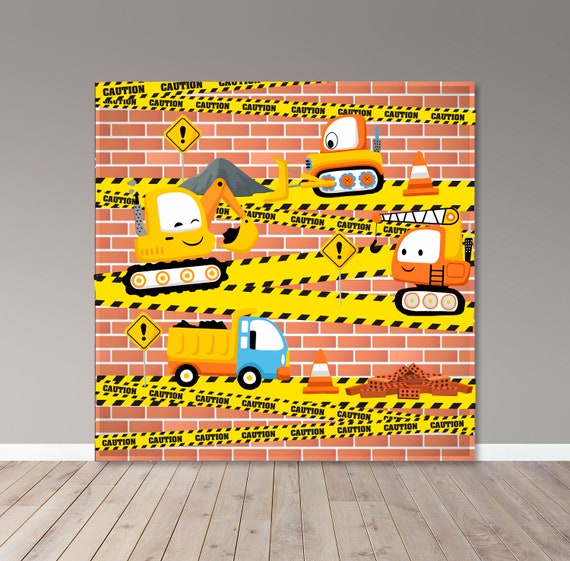 Construction Backdrop Digital File Teen Party Kid Party - Etsy
