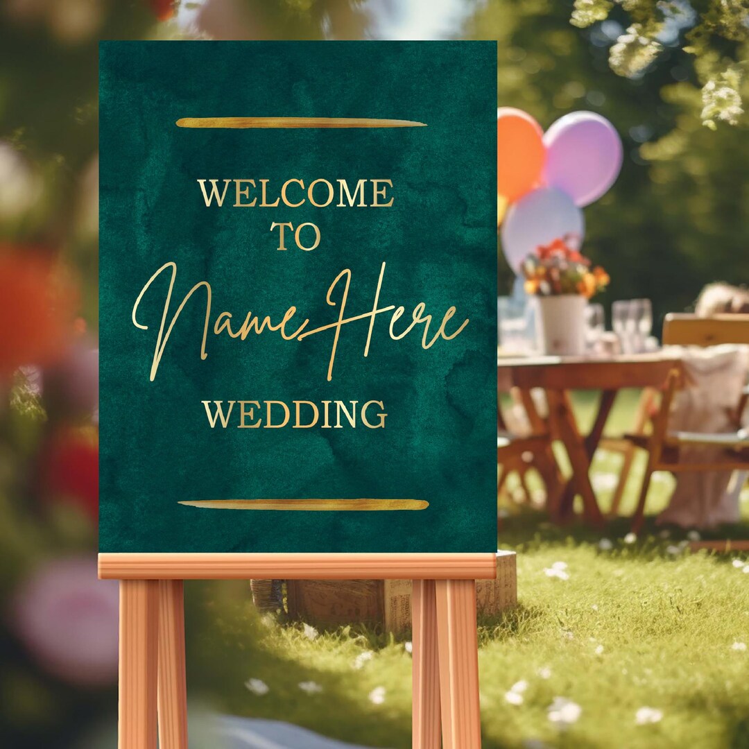 14x18in - Wedding - Welcome Sign - Thin Foam Board - Printable ...