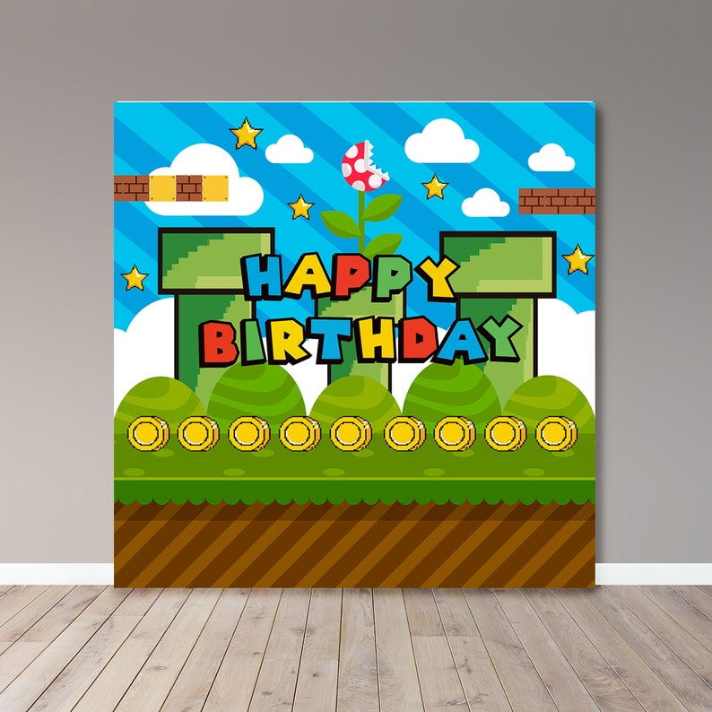 Game Backdrop Digital File Videogames Teen Party Kid - Etsy