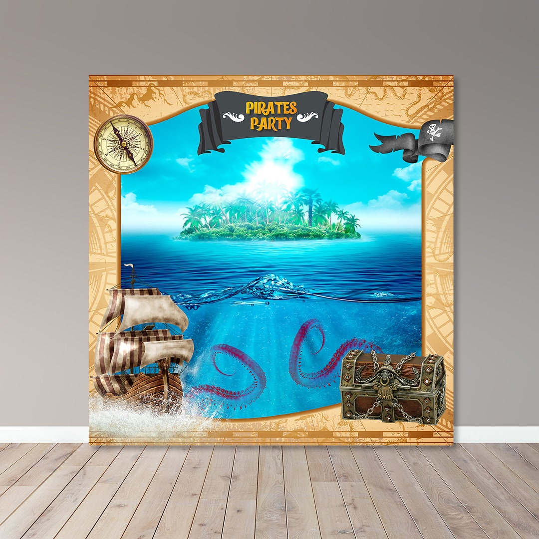 Pirates Backdrop - Digital File - Kid Party - Party - Party Banner ...
