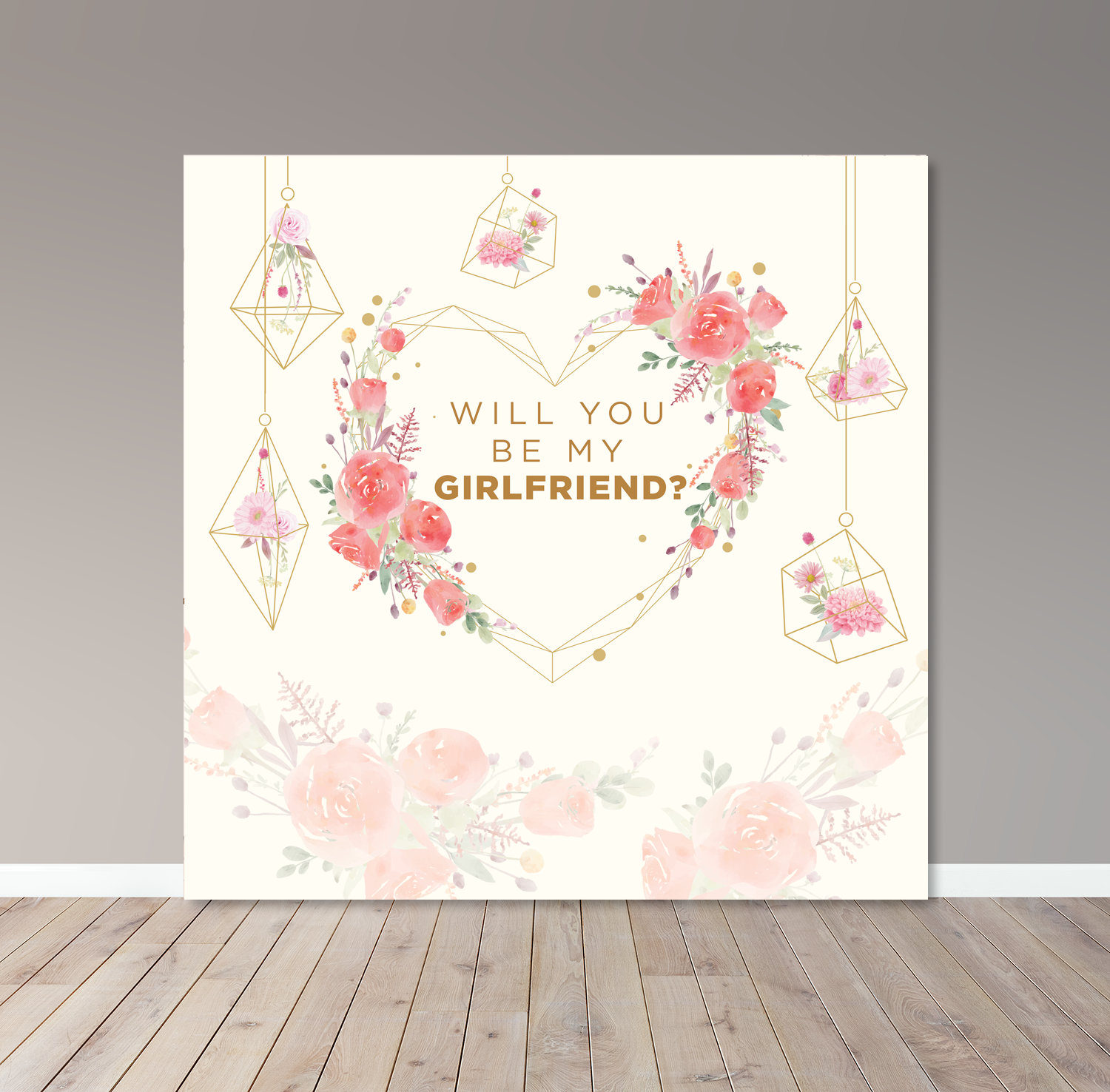 Will you be my girlfriend Backdrop Digital File Teen Party | Etsy