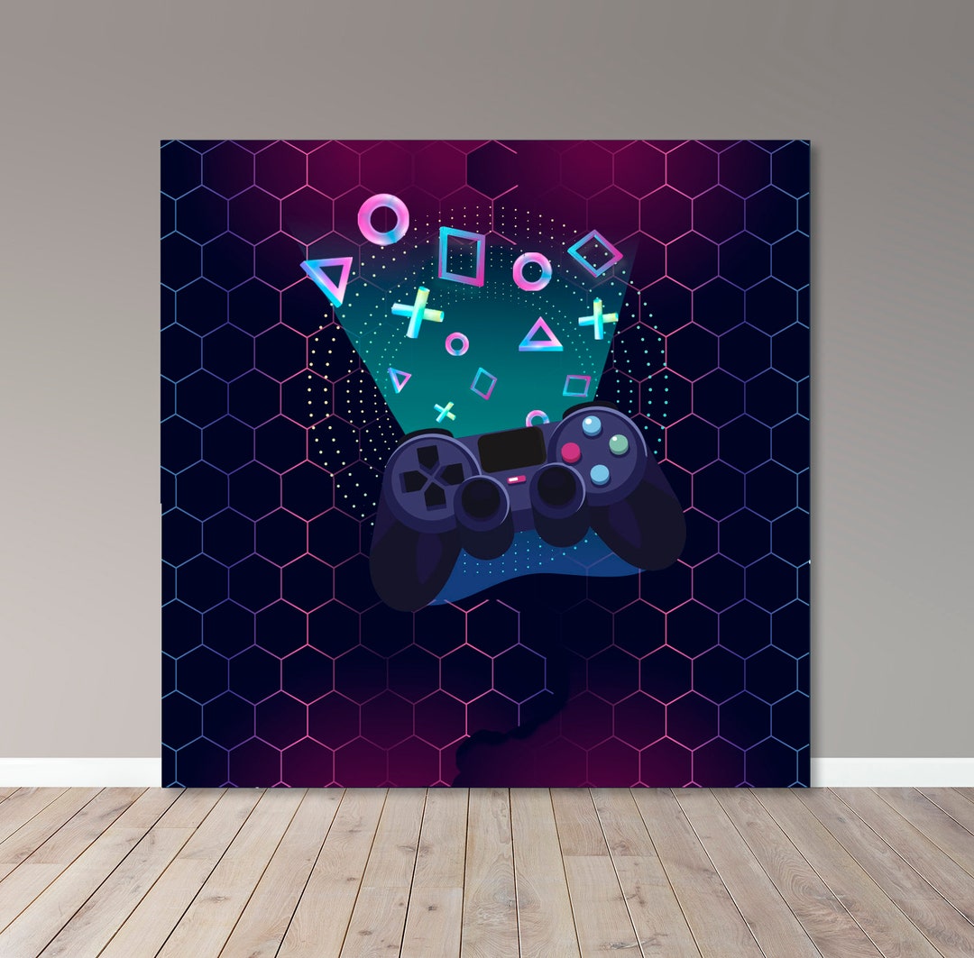 Gamer Backdrop - Digital File - Teen Party - Kid Party - Party - Party ...