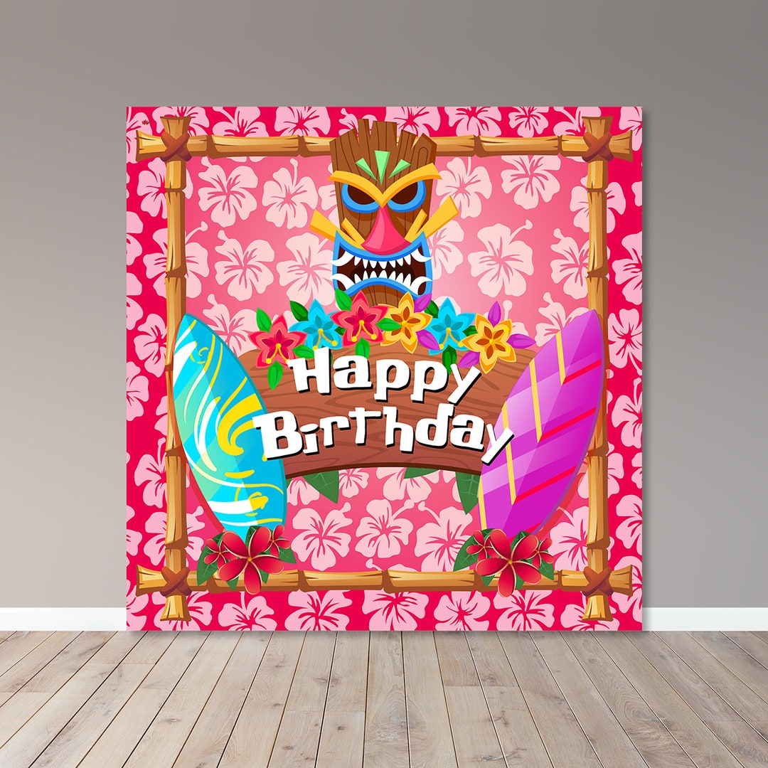 Tiki Backdrop - Teen Party - Kid Party - Party - Party Banner - Digital ...