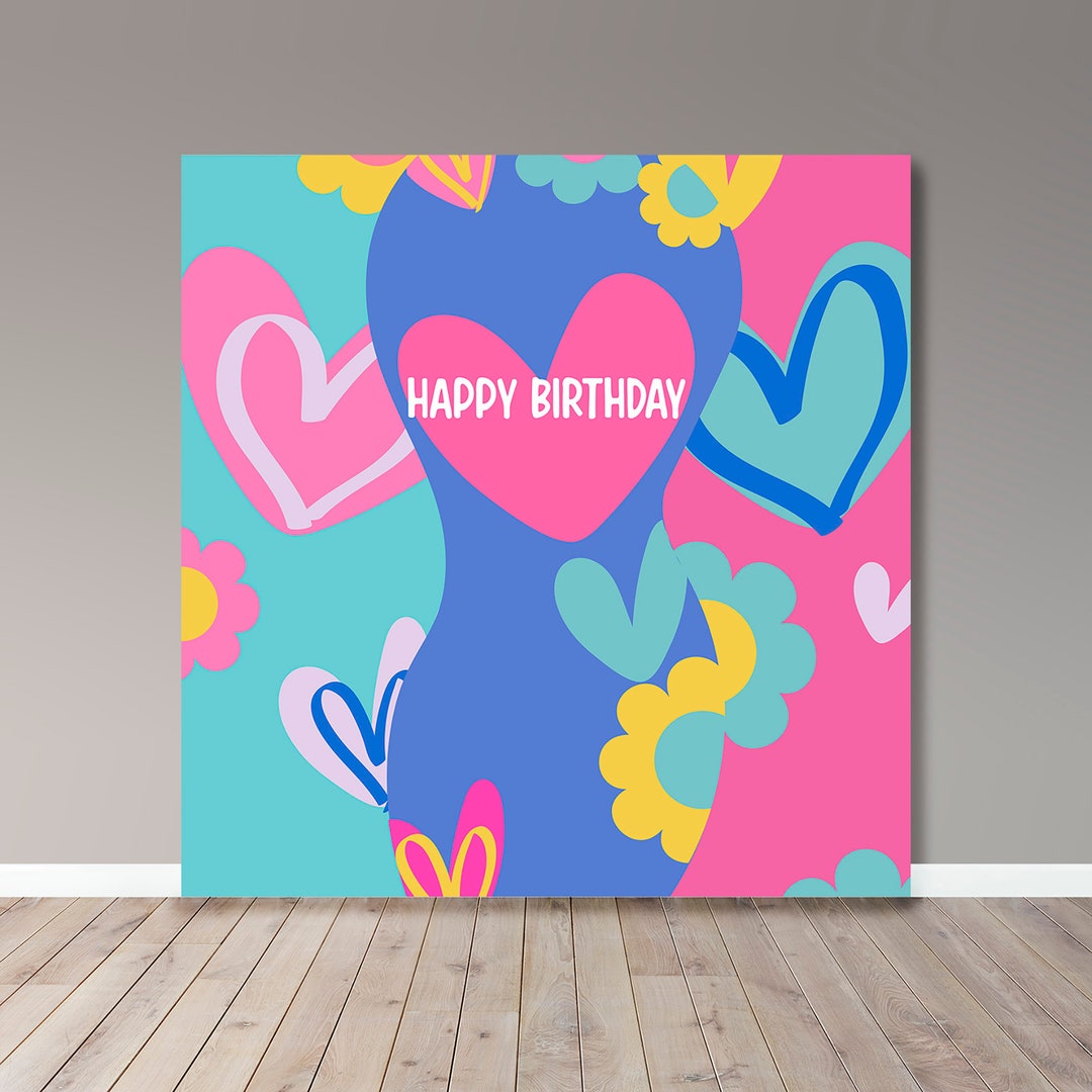 Girl Backdrop - Digital File - Teen Party - Kid Party - Party - Party ...