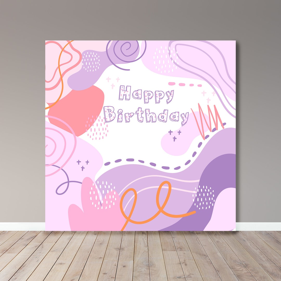 Minimalist Backdrop Digital File Adult Party Girl Party Party Banner ...