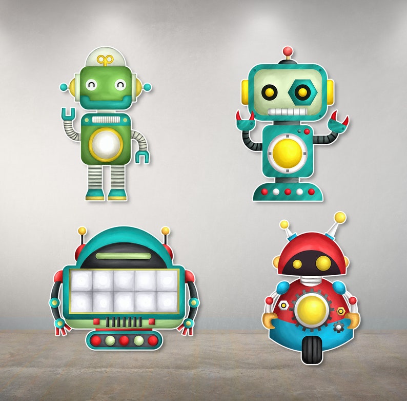 Robots Characters PNG Robots Clipart Robots Printable - Etsy