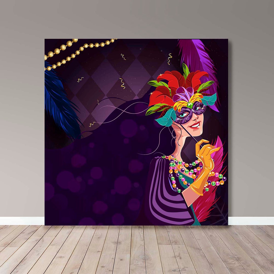 Carnaval Backdrop - Digital File - Adult Party - Party - Party Banner ...