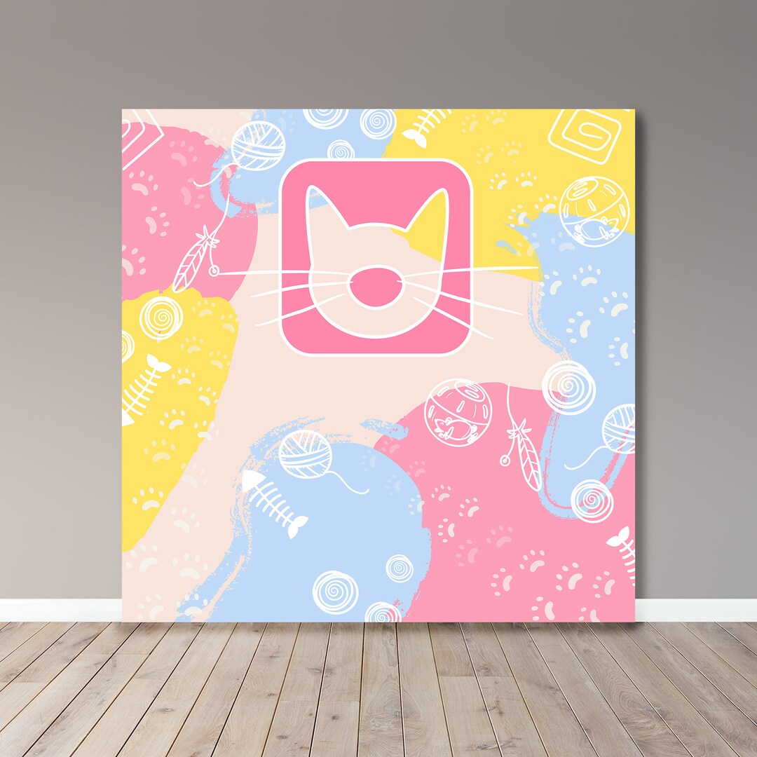 Cat Backdrop- Kid Party- Party - Pet Party - Party Banner- Digital File ...