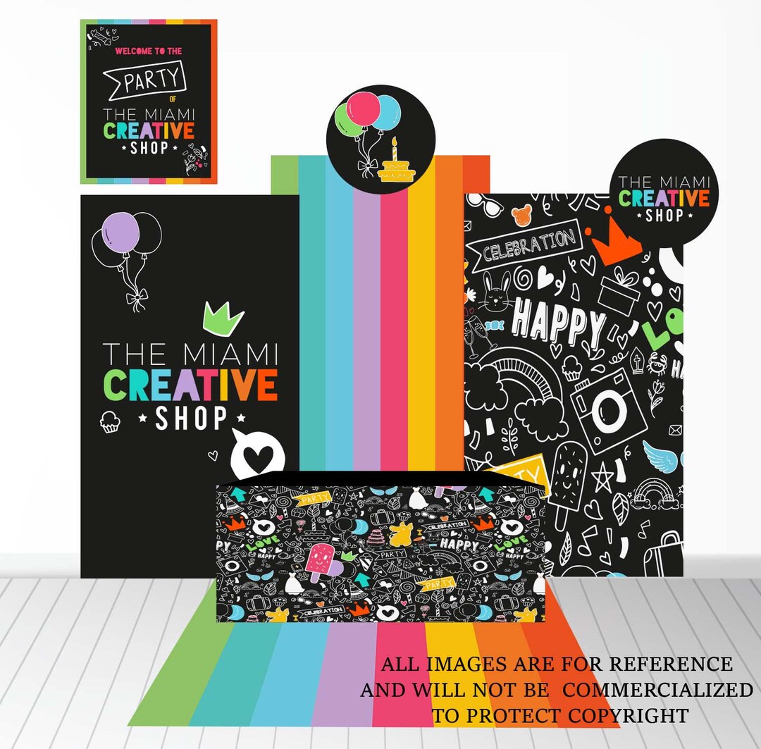 Custom Party Backdrop Template – Digital File - Etsy