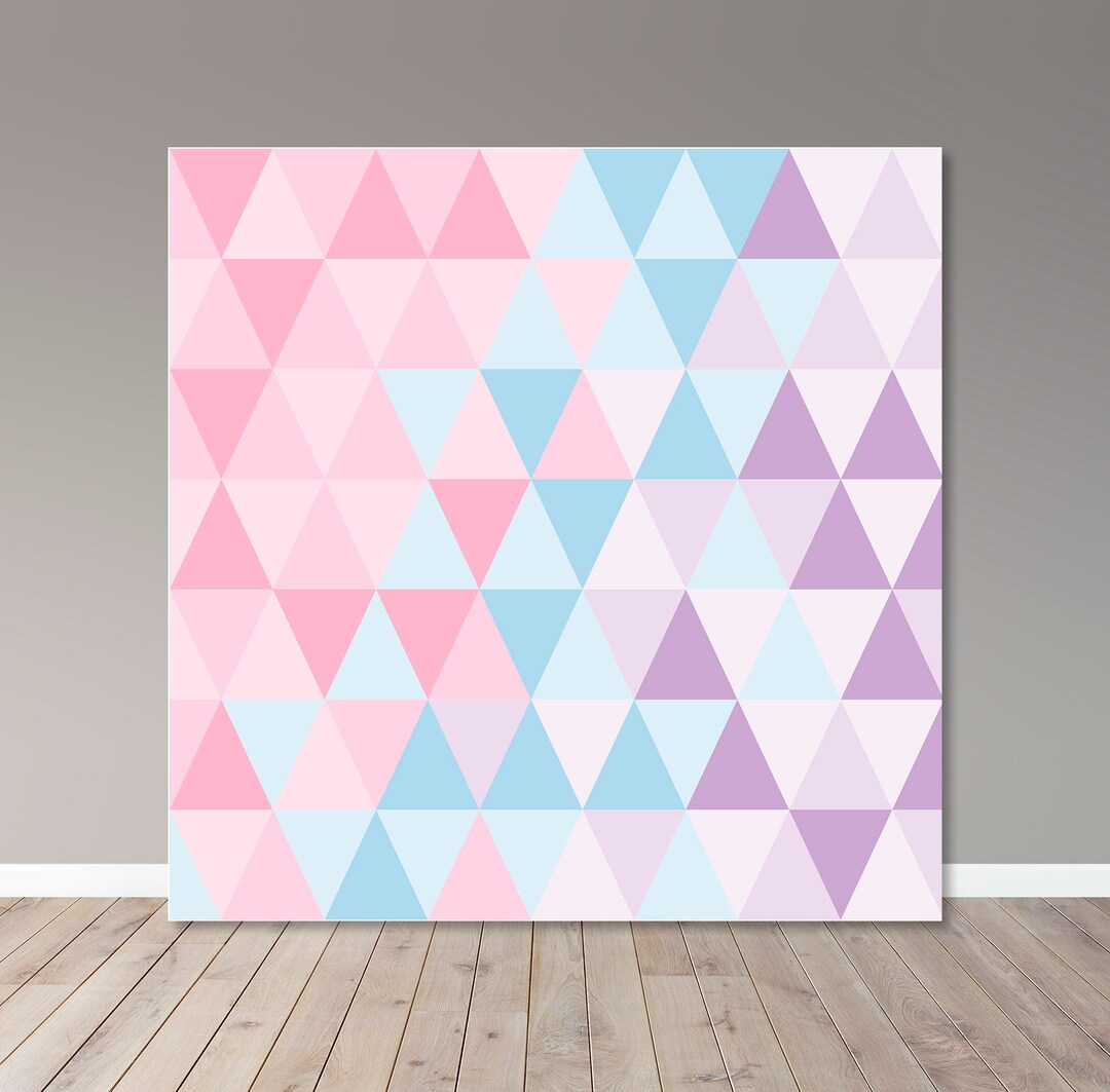 Pastel Triangle Backdrop – Girl Party Banner (digital File) - Etsy