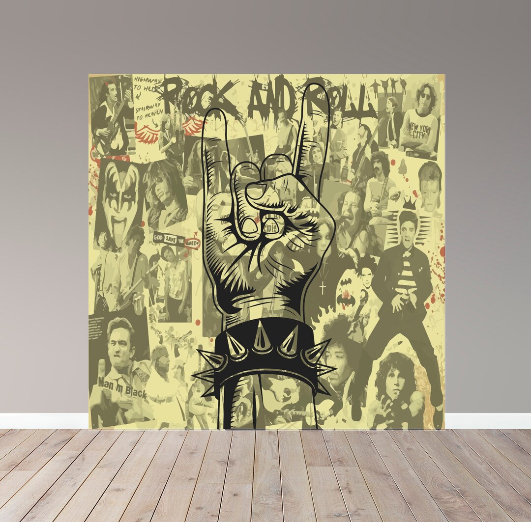 Rock and Roll Backdrop - Digital File -teen Party - Kid Party - Party ...