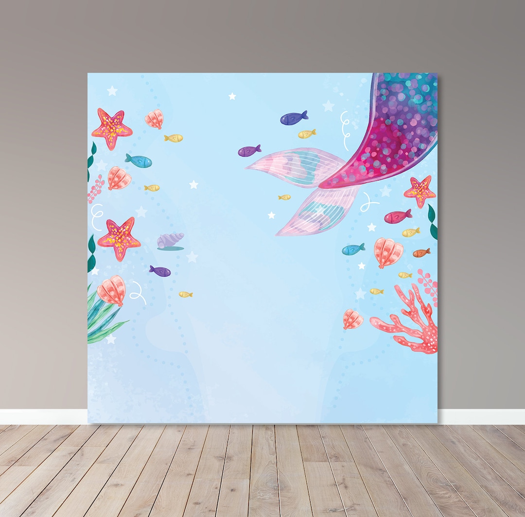Siren Backdrop - Kid Party - Pastel Colors - Party - Girl Party - Party ...