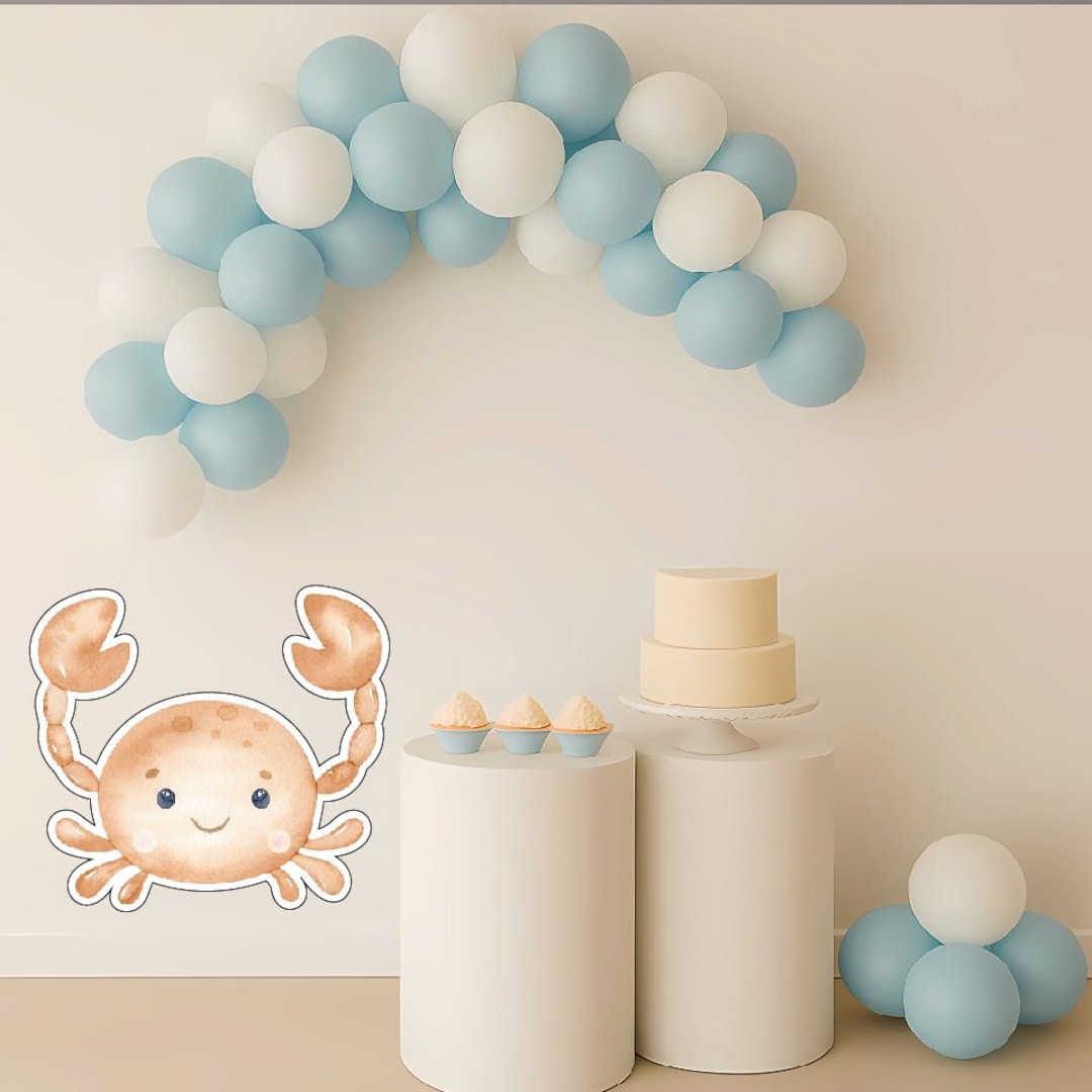 Crab Party Prop - Under the Sea Decor - Foamboard Cutout - Etsy